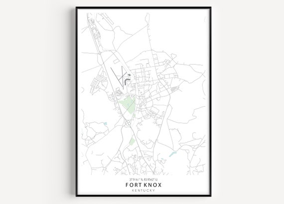 FORT KNOX MAP Map of Fort Knox Fort Knox Base Map Fort Knox - Etsy