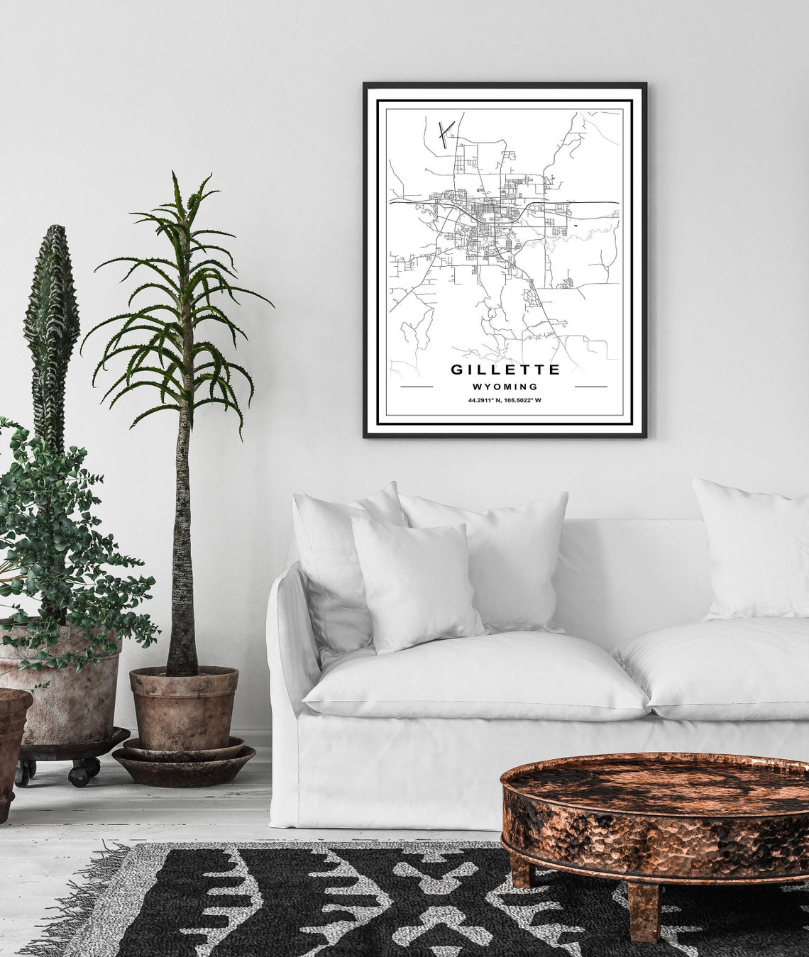 GILLETTE MAP PRINT High Res Download Map of Gillette - Etsy