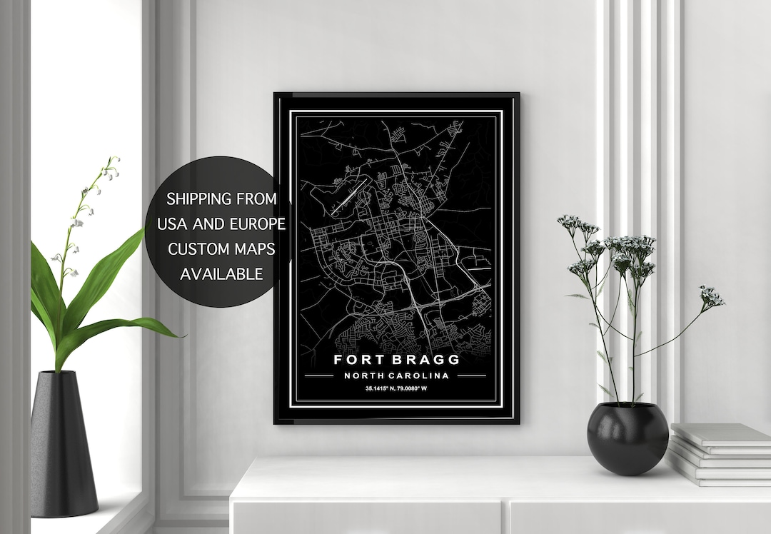 FORT BRAGG MAP, High Res Map, Map of Fort Bragg, Fort Bragg City Map ...