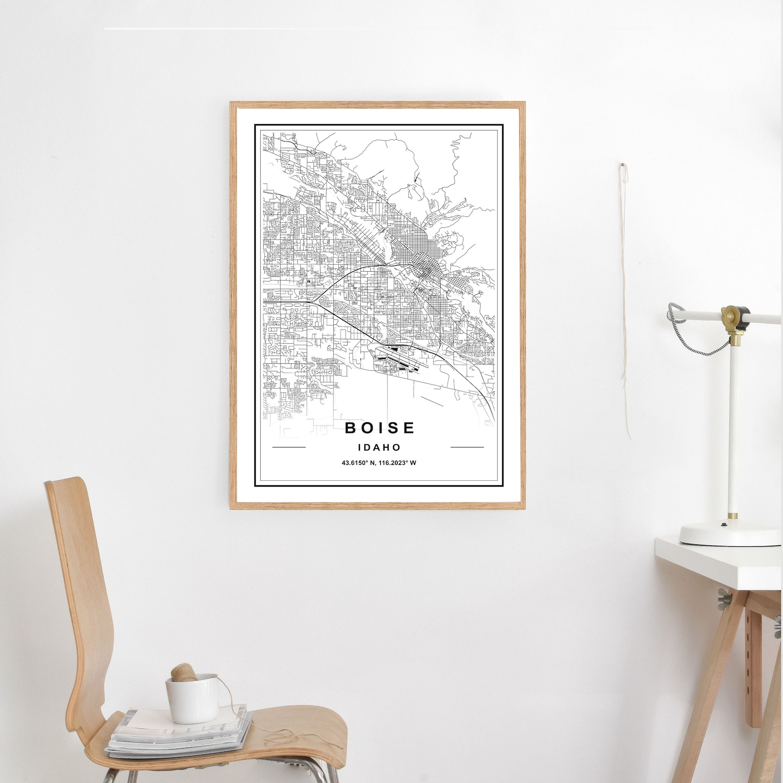 BOISE MAP PRINT High Res Map Map of Boise Boise City Map - Etsy