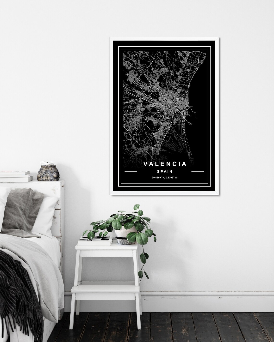 VALENCIA MAP PRINT High Res Map Map of Valencia Valencia - Etsy