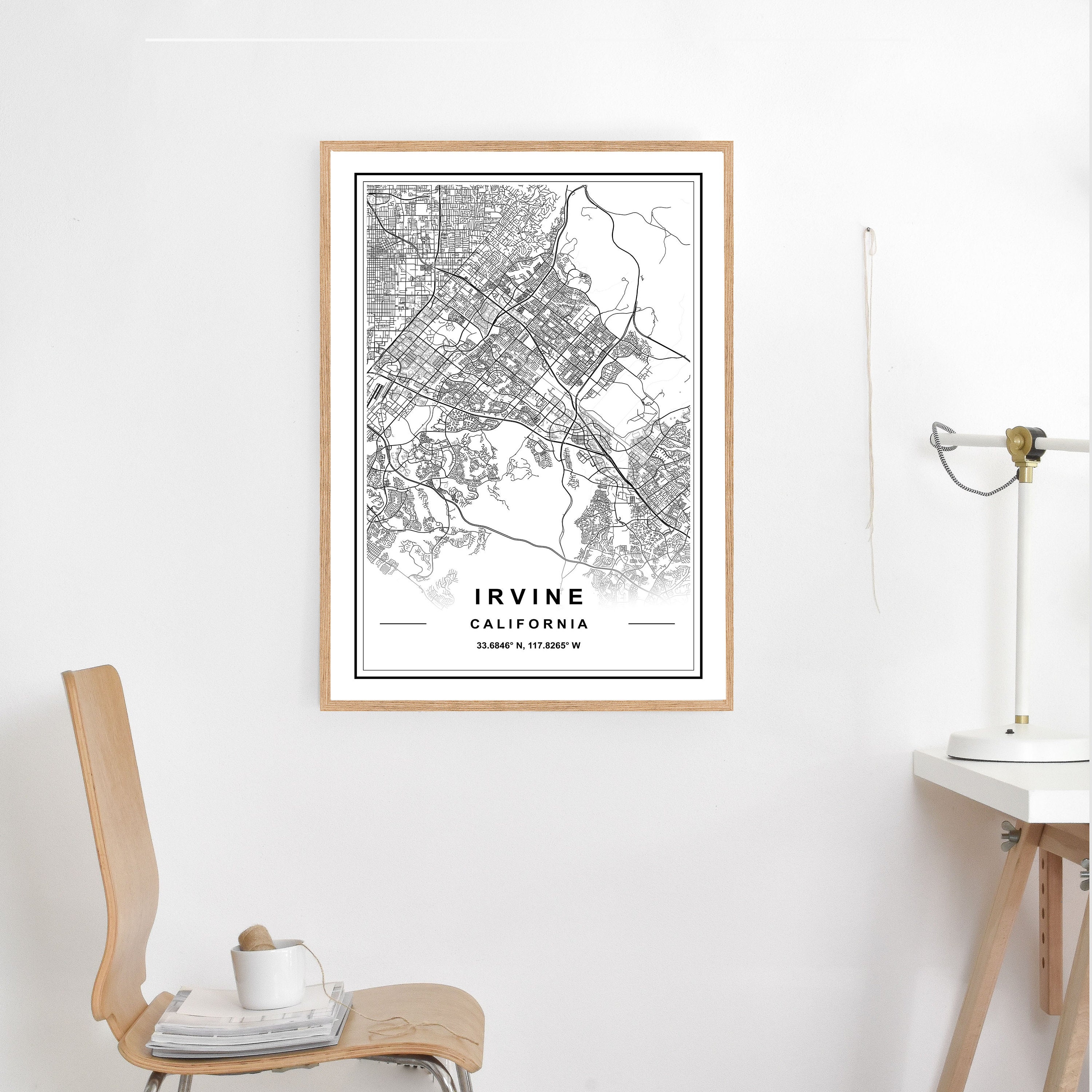 IRVINE MAP PRINT, High Res Map, Map of Irvine, Irvine Printable Map ...