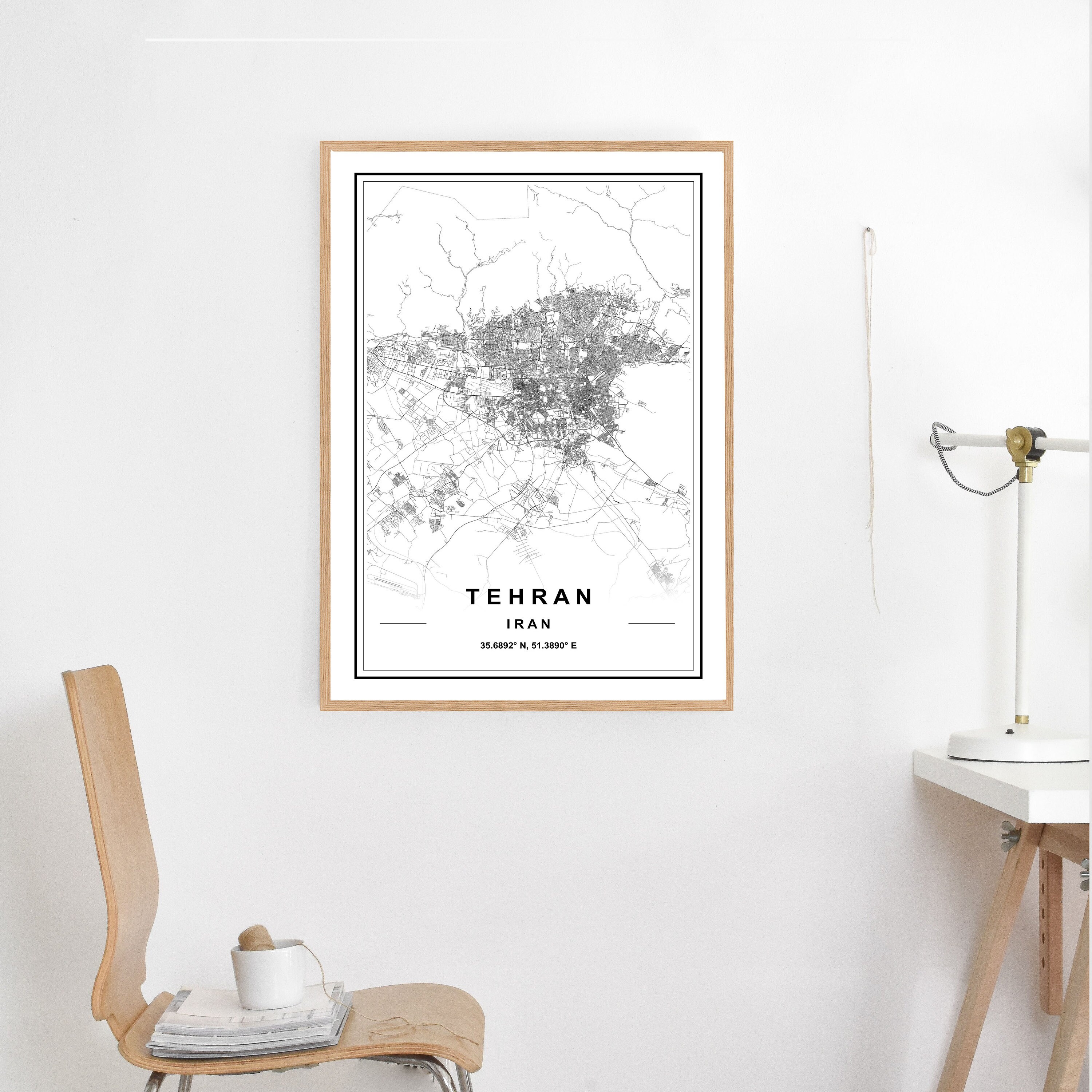 TEHRAN MAP PRINT, High Res Map, Map of Tehran, Tehran City Map, Tehran ...