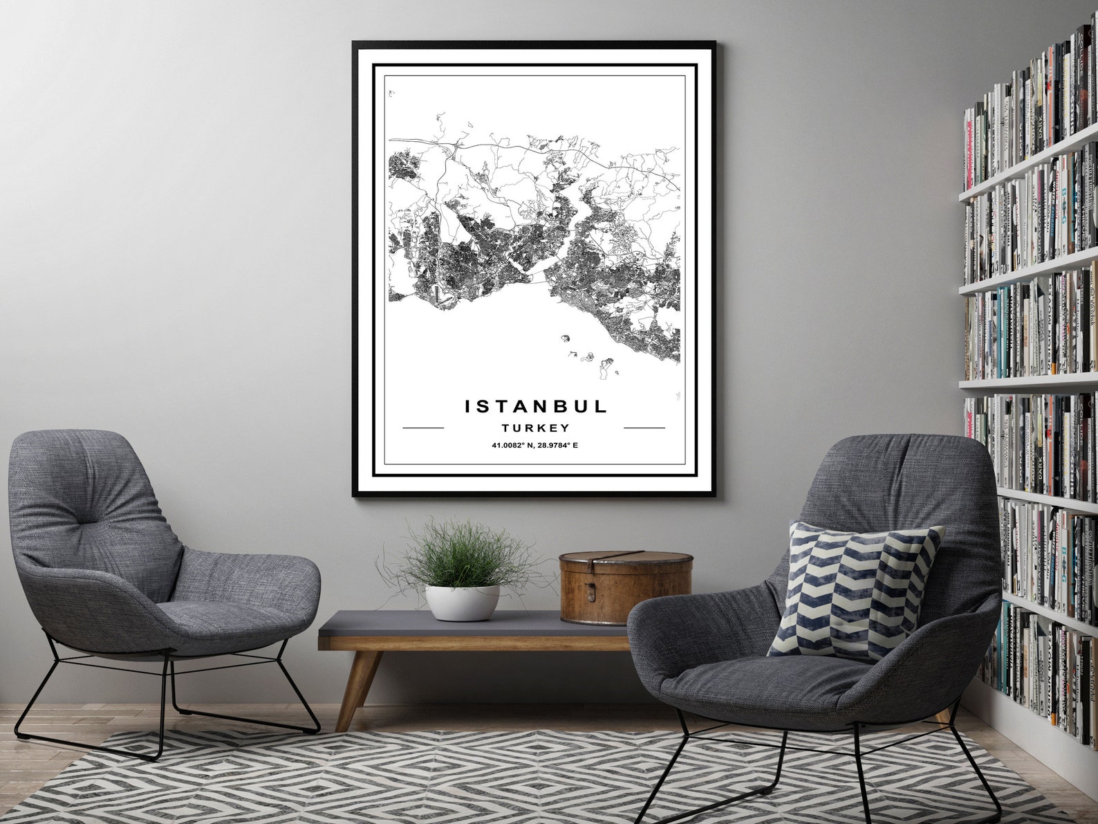 ISTANBUL MAP PRINT, High Res Map, Map of Istanbul, Istanbul City Map ...