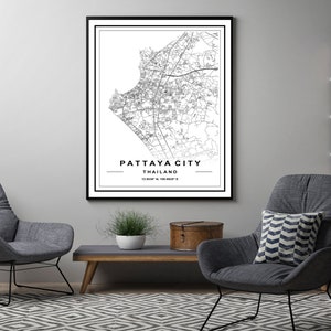 PATTAYA CITY PRINT, High Res Download Map, Map of Pattaya City, Pattaya ...