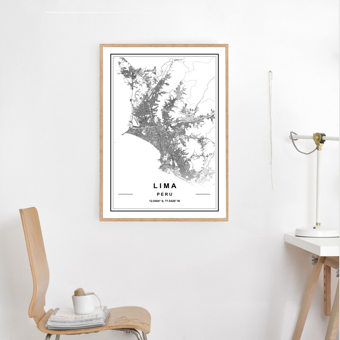LIMA MAP PRINT High Res Download Map of Lima Lima Map Lima - Etsy