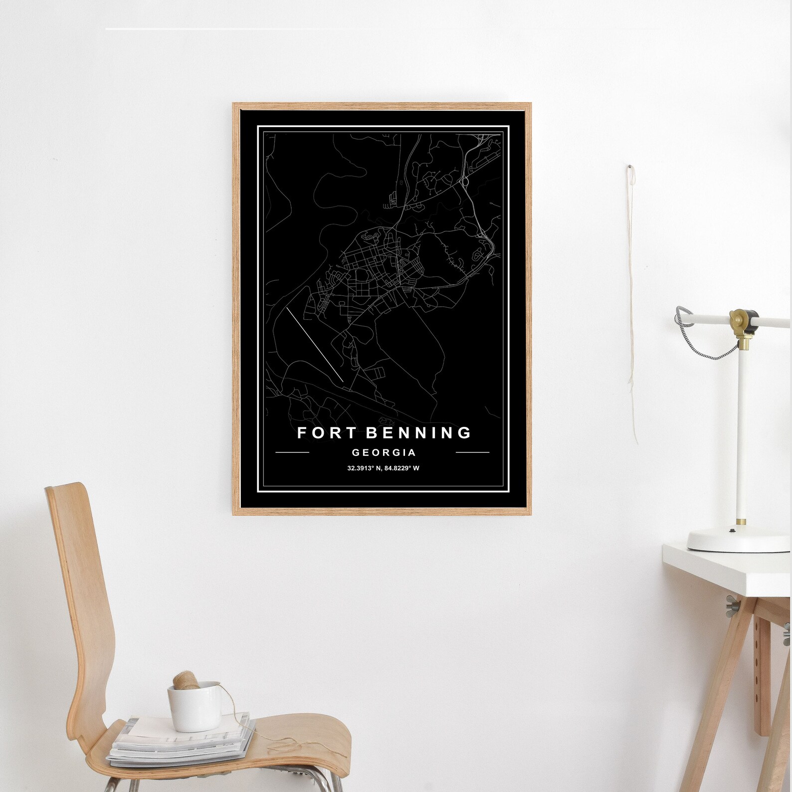 FORT BENNING MAP High Res Map Map of Fort Benning Fort - Etsy