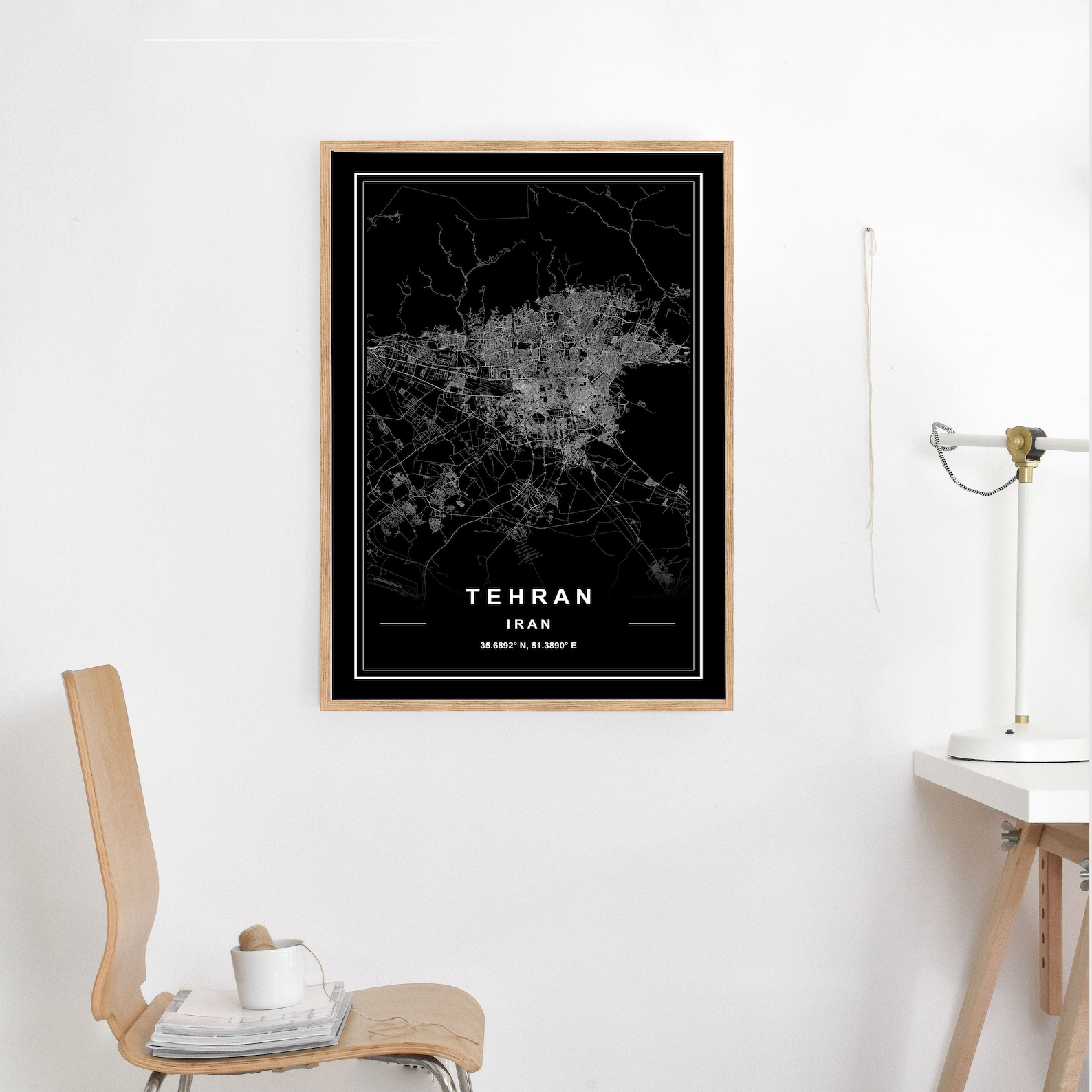 TEHRAN MAP PRINT, High Res Map, Map of Tehran, Tehran City Map, Tehran ...