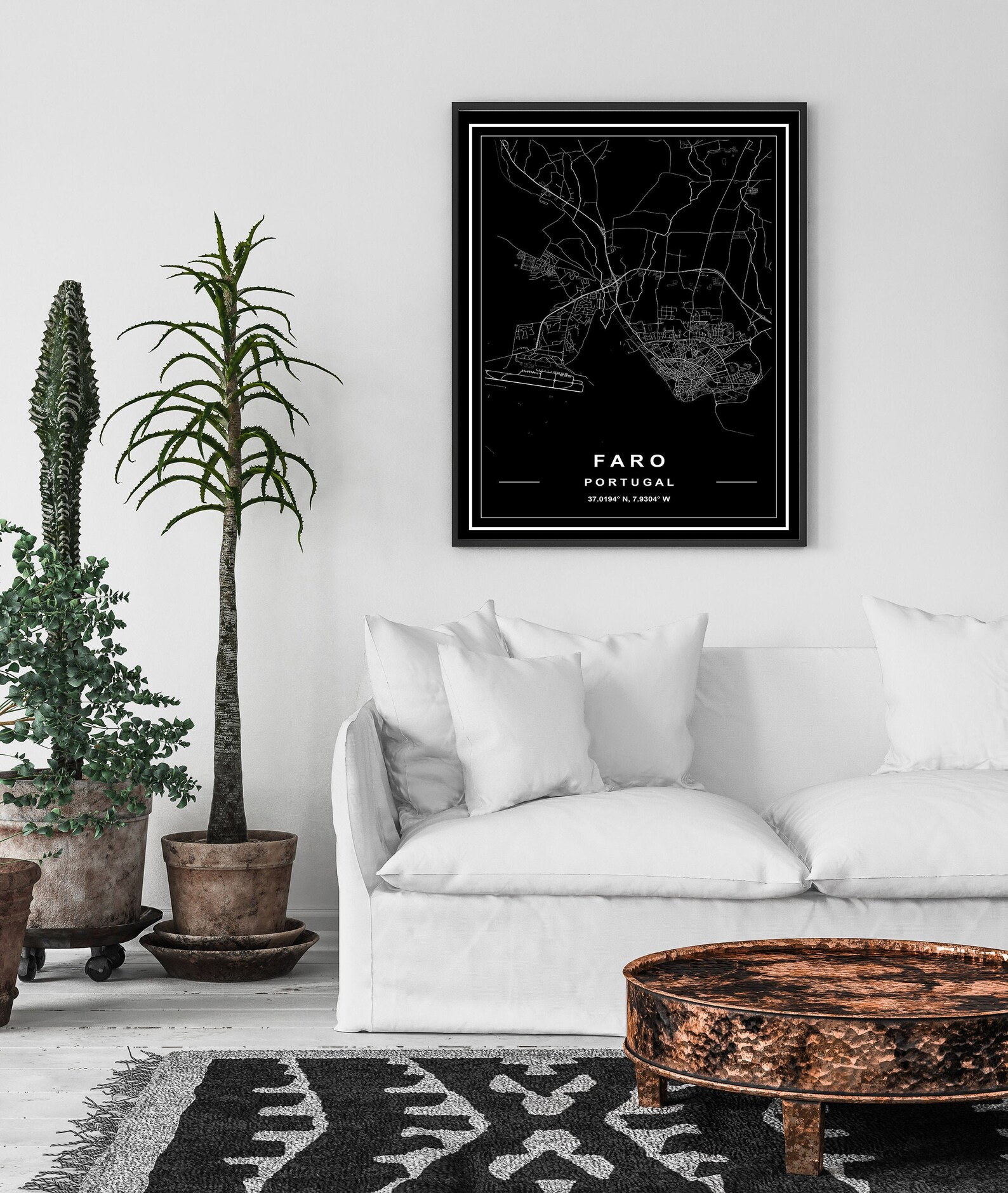 FARO MAP PRINT, High Res Download, Map of Faro, Faro City Map, Digital ...