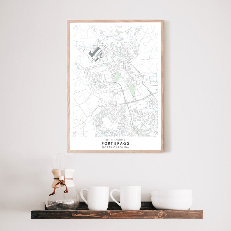 FORT BRAGG MAP Map of Fort Bragg Fort Bragg Base Map Fort - Etsy UK