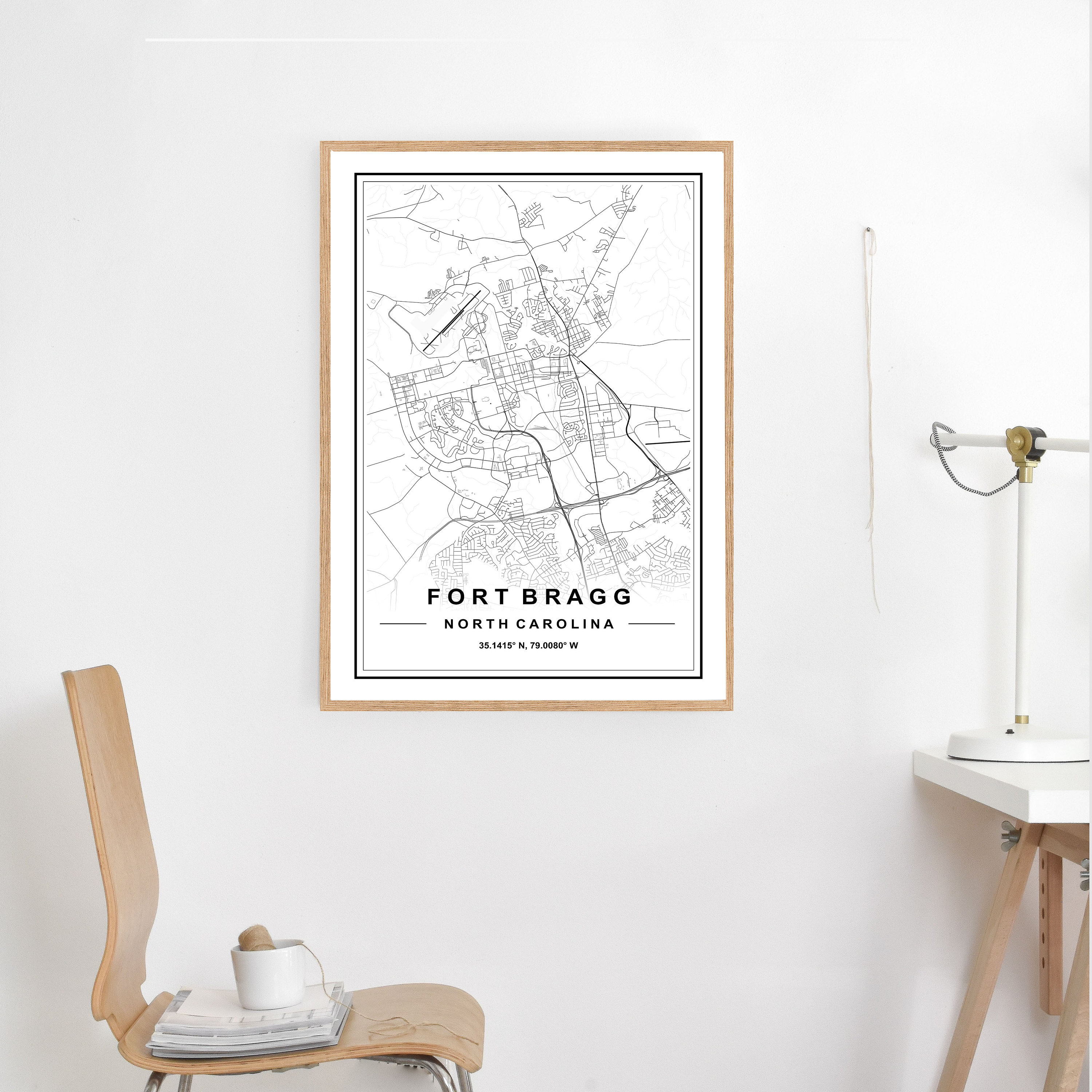 FORT BRAGG MAP High Res Map Map of Fort Bragg Fort Bragg - Etsy