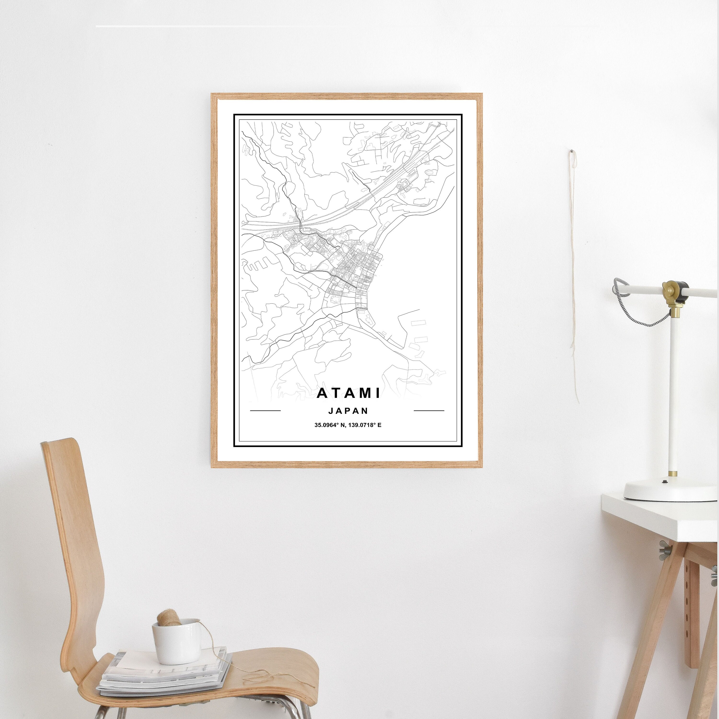 ATAMI MAP PRINT High Res Map Map of Atami Atami Map Poster - Etsy