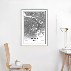 TOKYO MAP PRINT, High Res Map, Map of Tokyo, Tokyo City Map, Tokyo ...