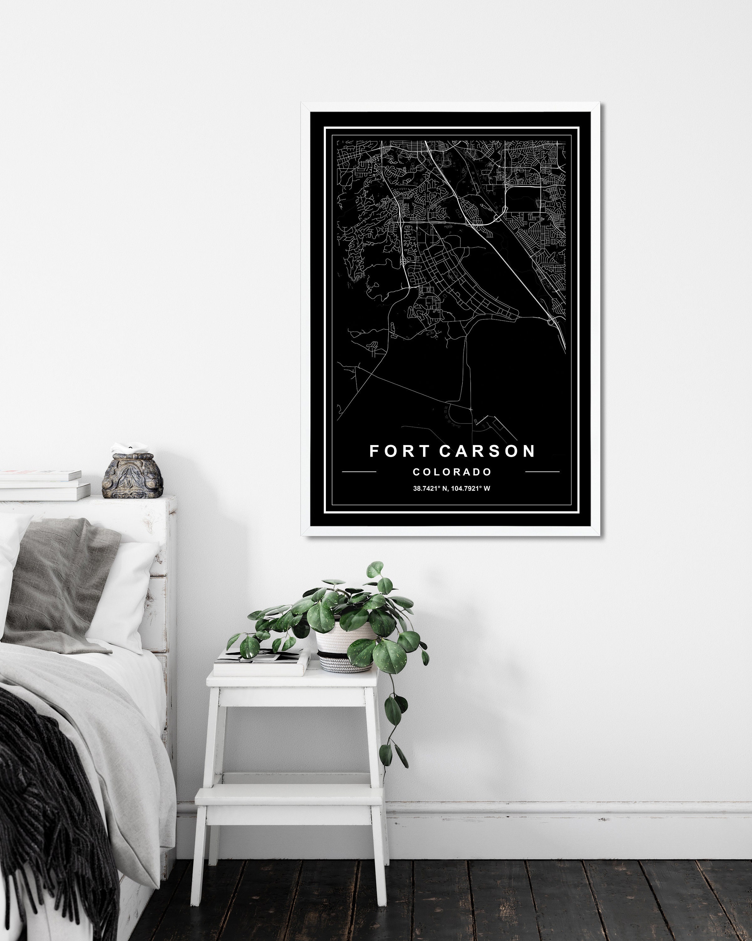 FORT CARSON MAP High Res Map Map of Fort Carson Fort Carson | Etsy