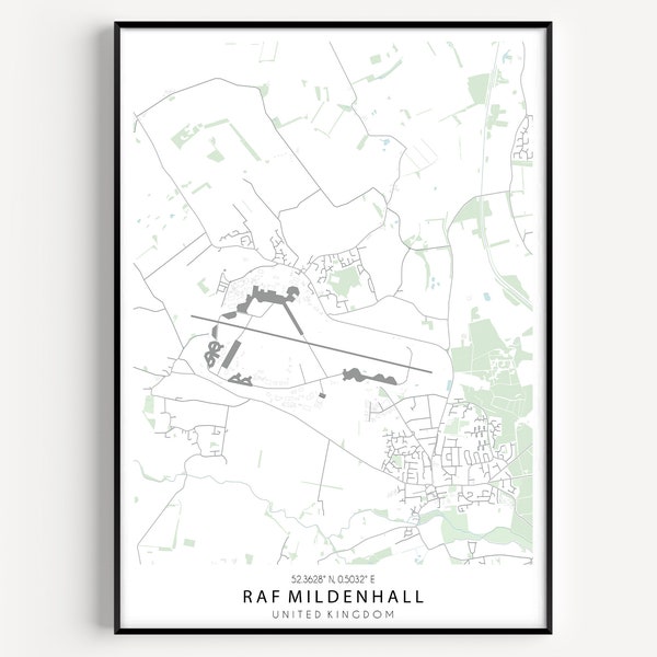 Raf Mildenhall Maps - Etsy