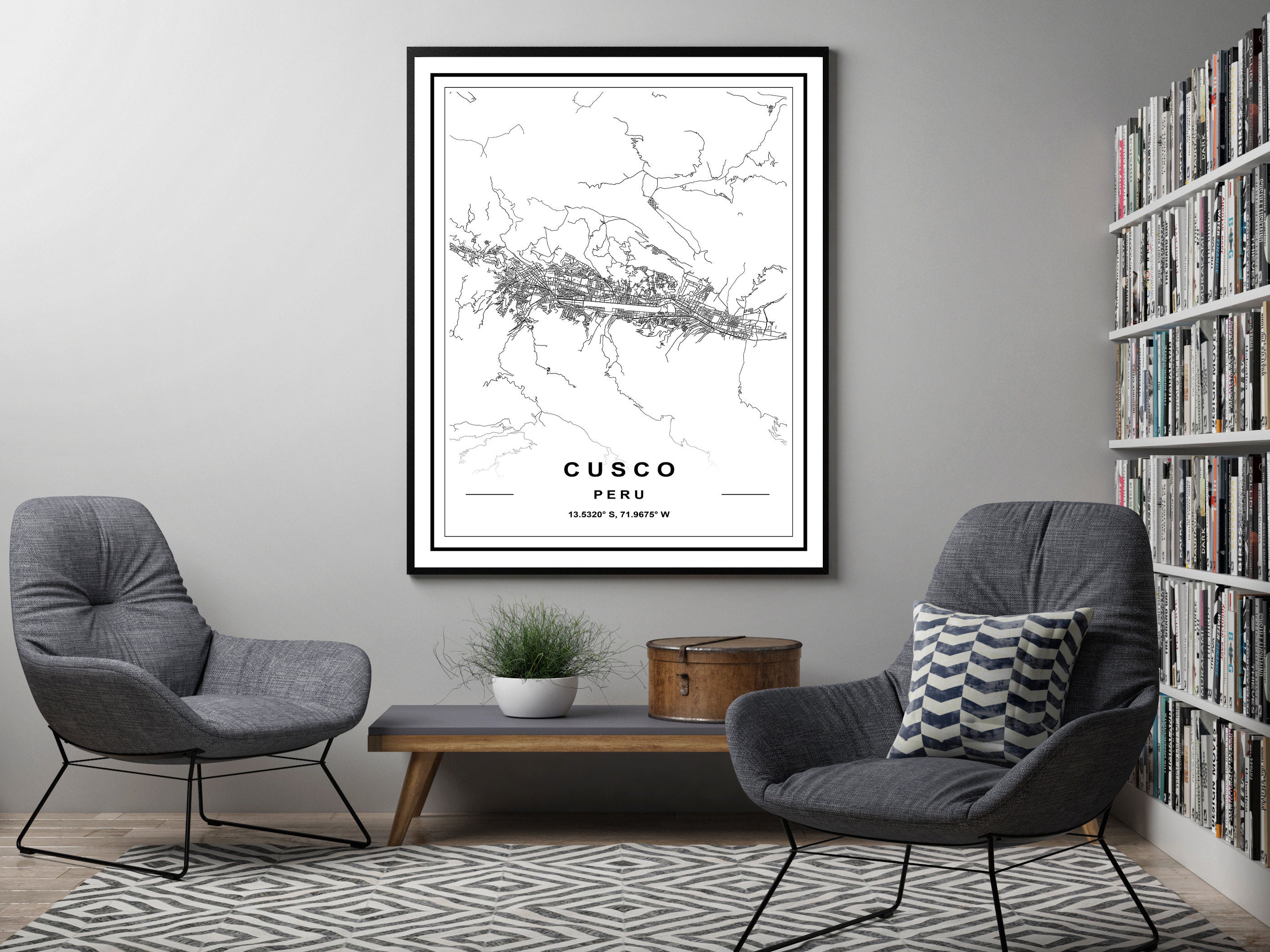 CUSCO MAP PRINT High Res Map Map of Cusco Cusco City Map - Etsy