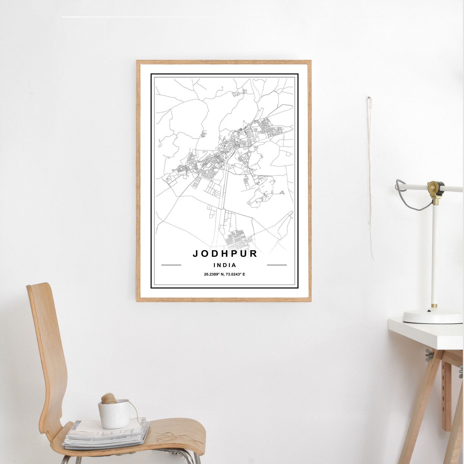 JODHPUR MAP PRINT High Res Map Map of Jodhpur Jodhpur Map | Etsy