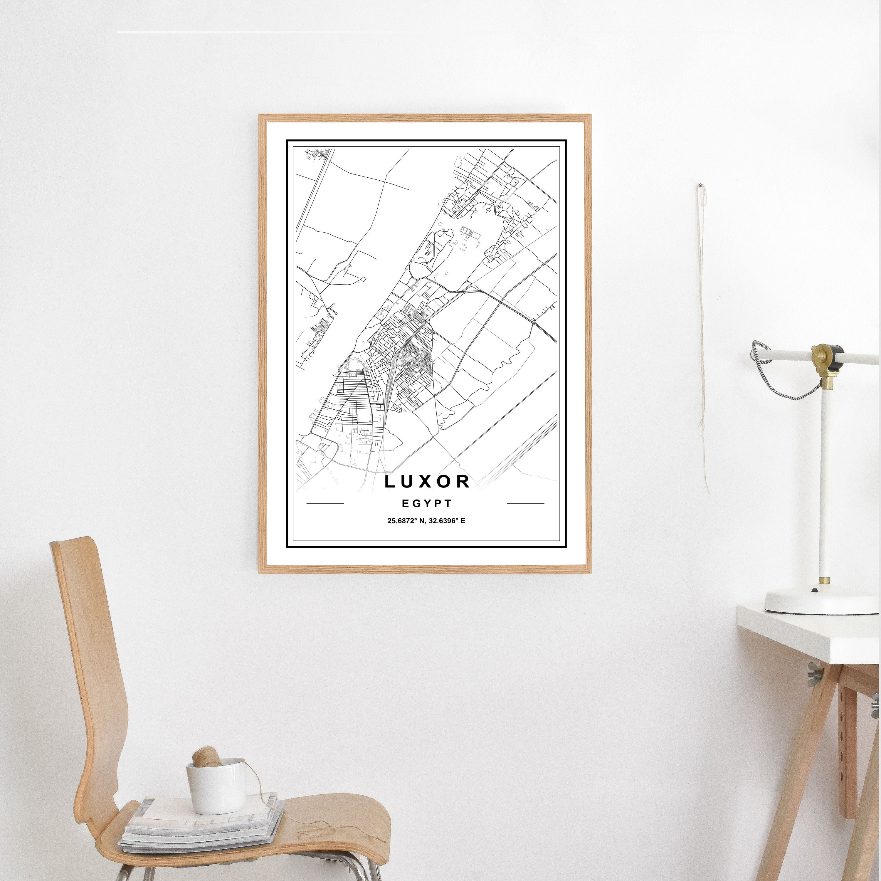 LUXOR MAP PRINT High Res Map Map of Luxor Luxor City Map - Etsy