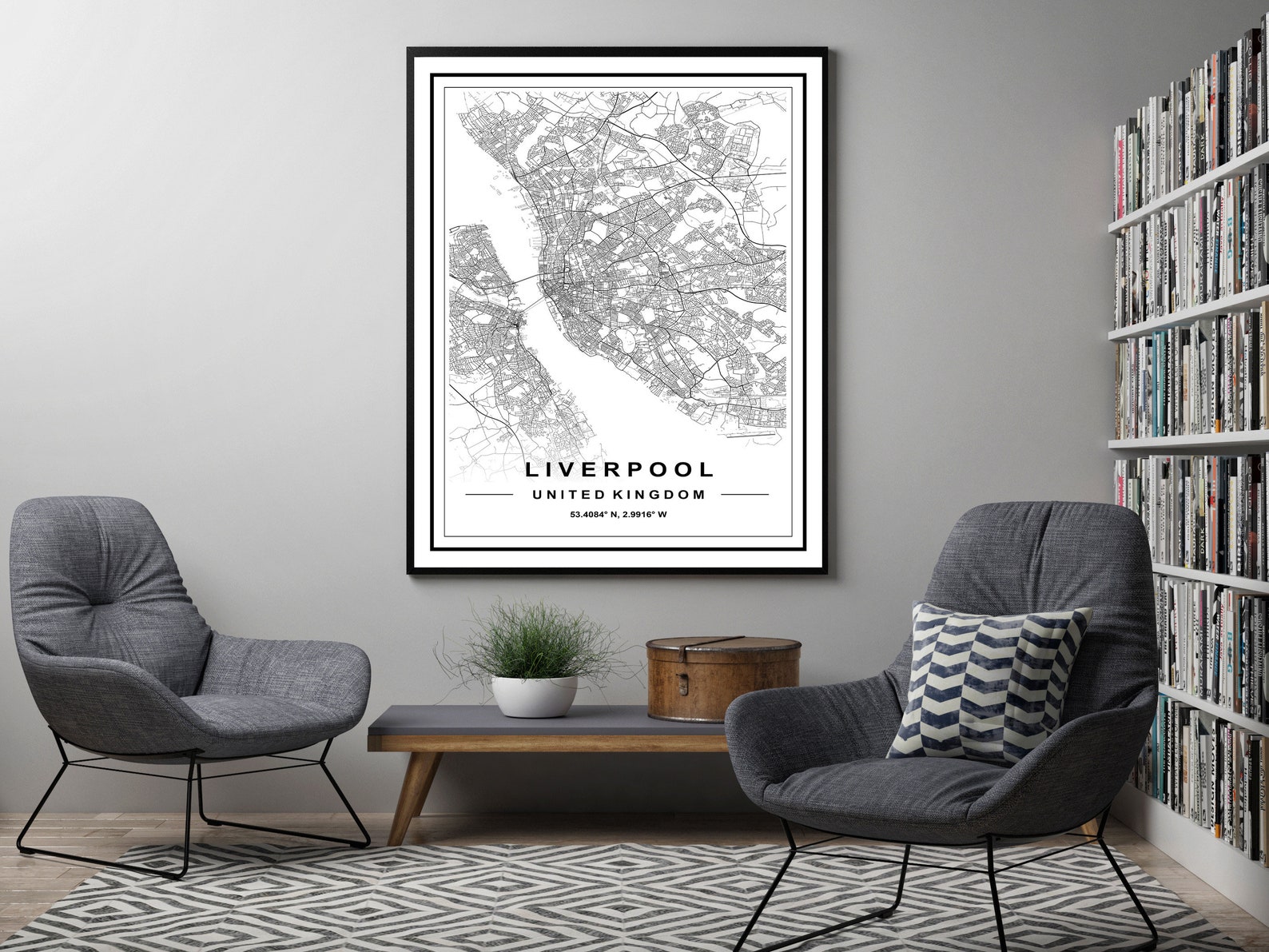 LIVERPOOL MAP PRINT High Res Download Map of Liverpool - Etsy