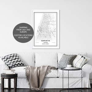 SAKATA MAP PRINT High Res Map Map of Sakata Sakata City - Etsy