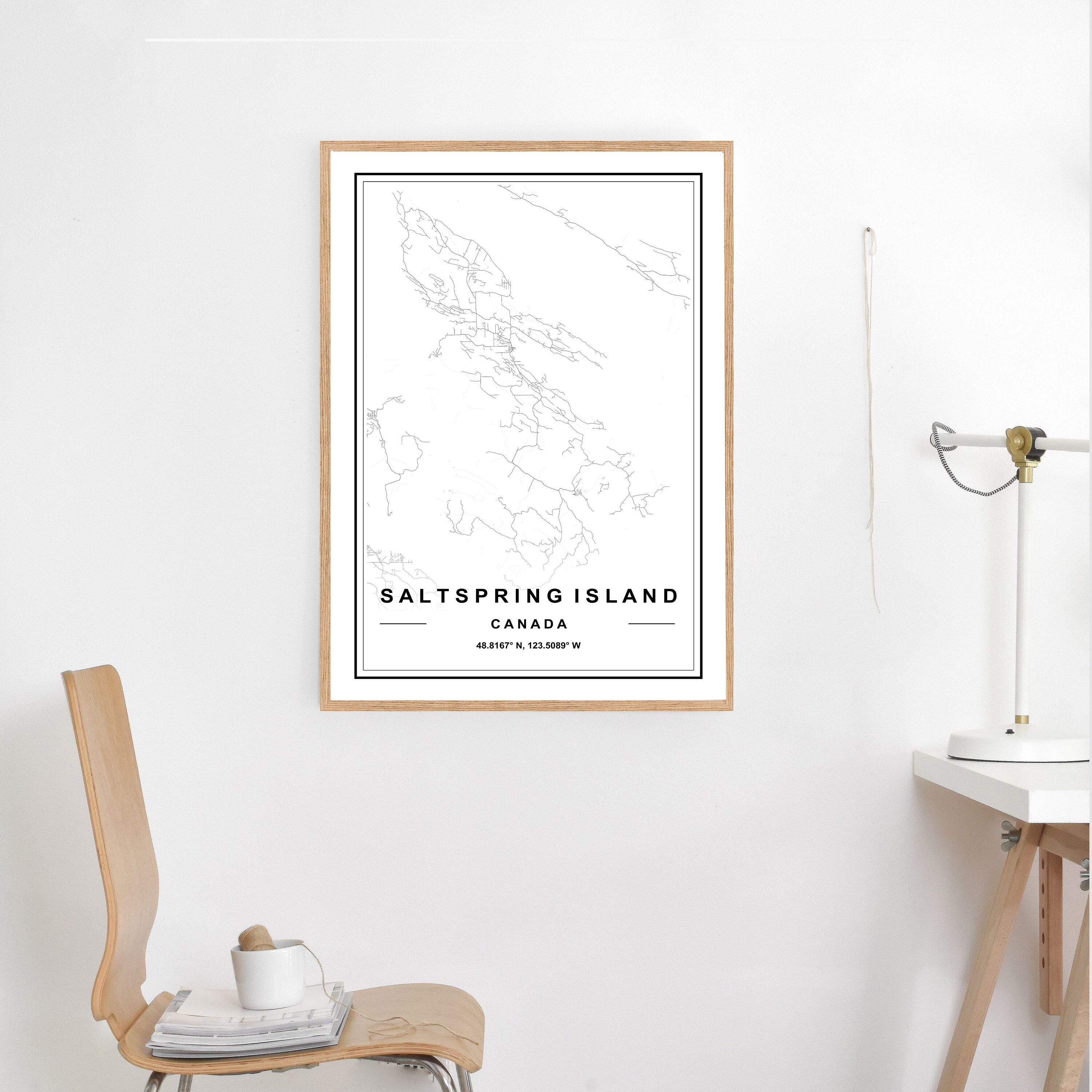 SALTSPRING ISLAND MAP High Res Map Map of Saltspring Island - Etsy