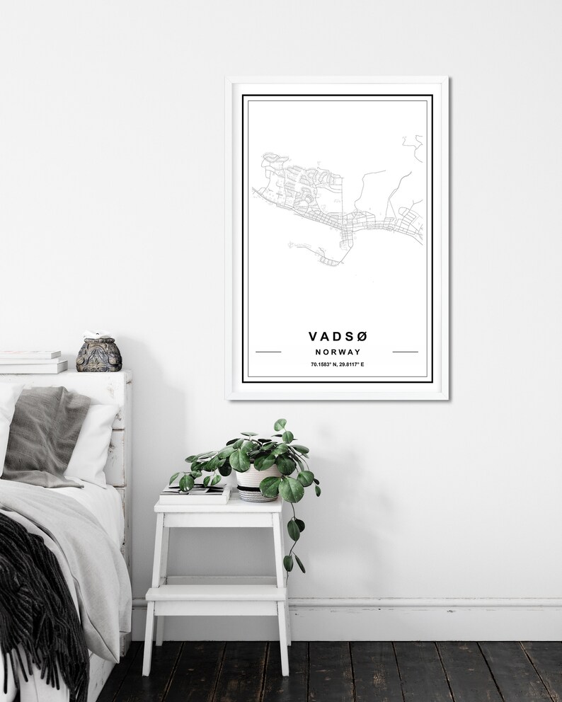 VADSØ MAP PRINT High Res Map Map of Vadso Vadso City Map - Etsy