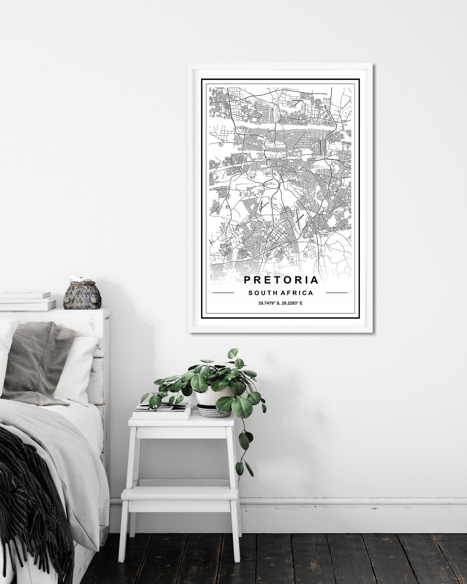 PRETORIA MAP PRINT High Res Map Map of Pretoria Pretoria - Etsy