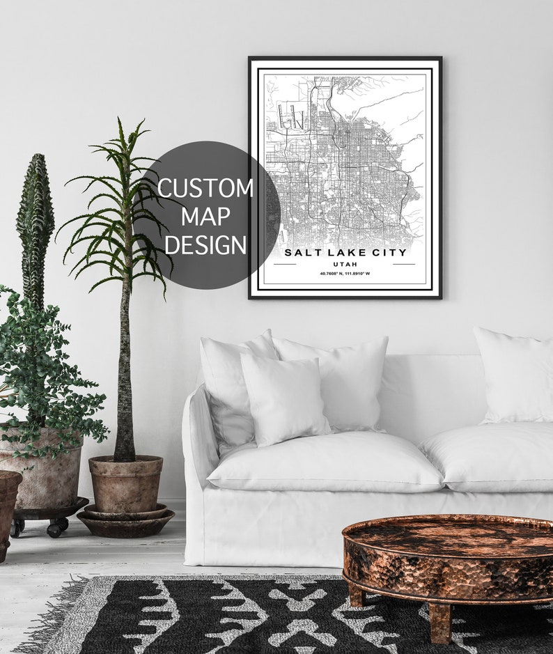Custom Map Print Custom Map Custom City Map Custom Map Art Etsy 