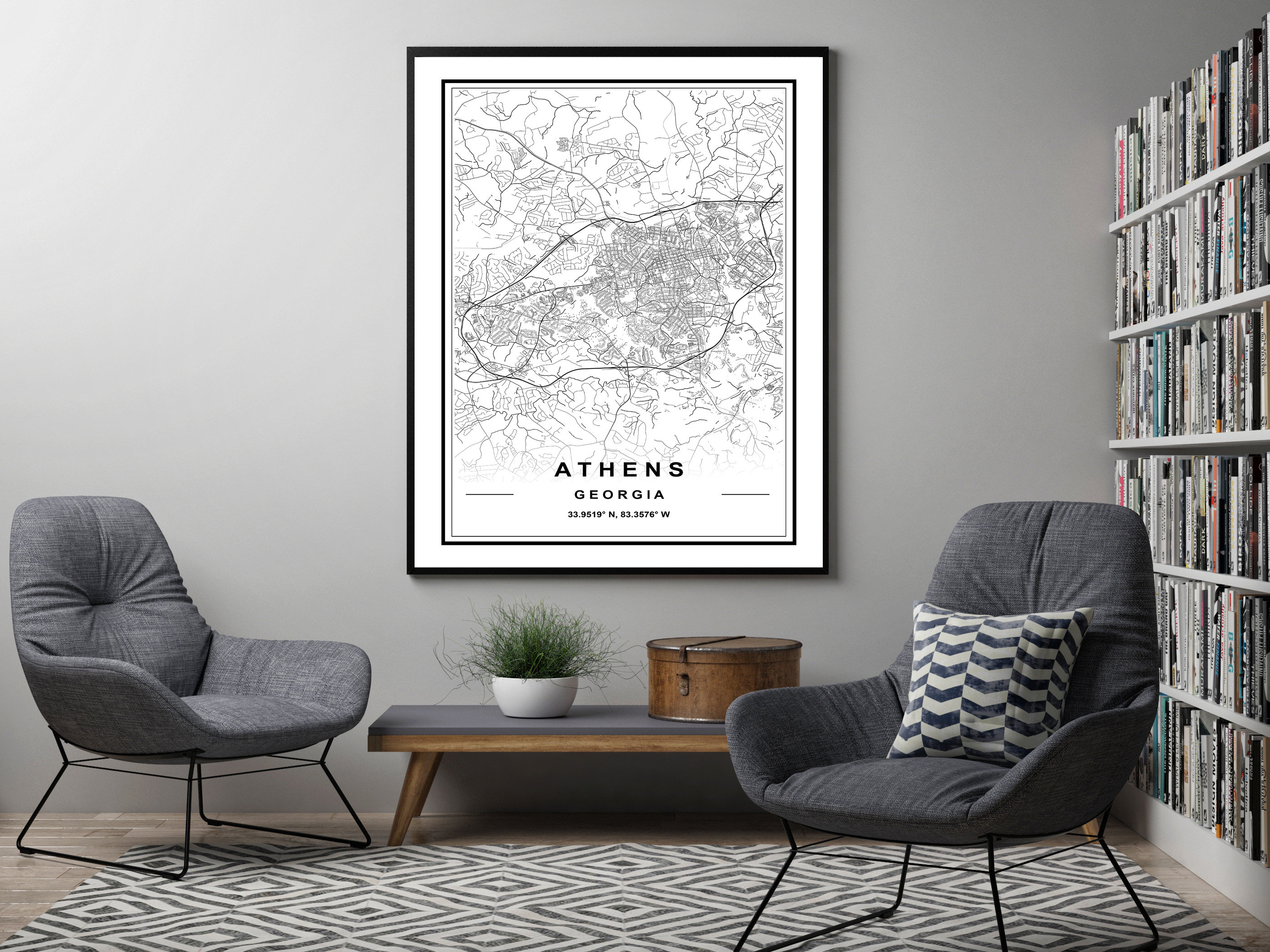 ATHENS MAP PRINT High Res Download Map of Athens Athens - Etsy