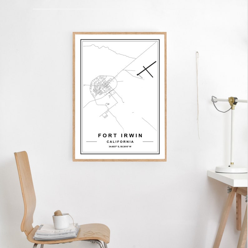 Fort Irwin MAP PRINT, High Res Map, Map of Fort Irwin CA, Fort Irwin ...