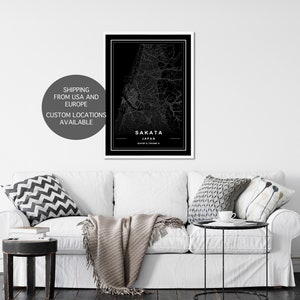 SAKATA MAP PRINT High Res Map Map of Sakata Sakata City - Etsy