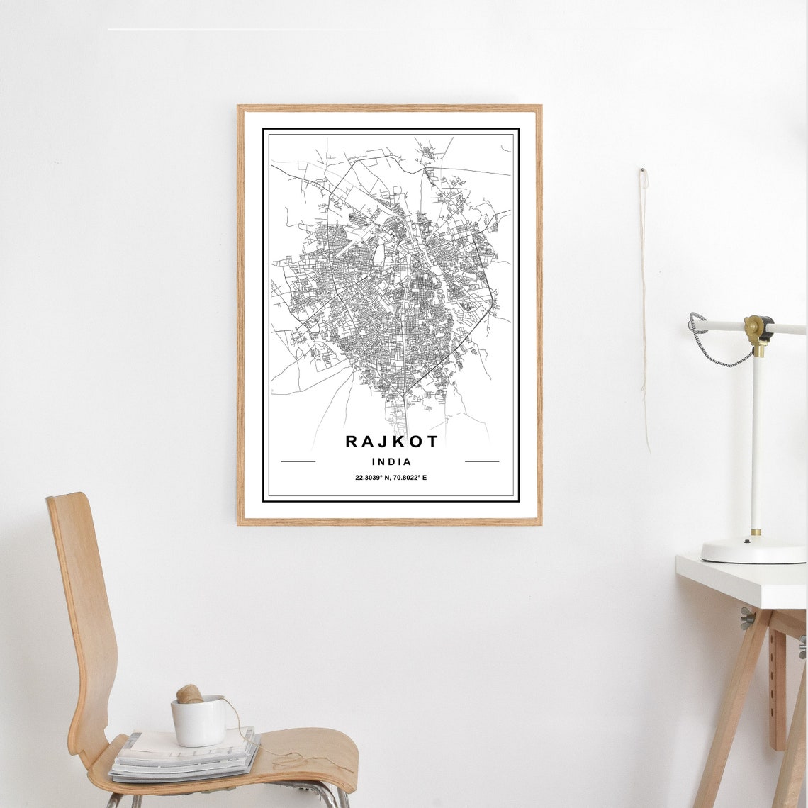 RAJKOT MAP PRINT, High Res Map, Map of Rajkot, Rajkot City Map, Rajkot ...