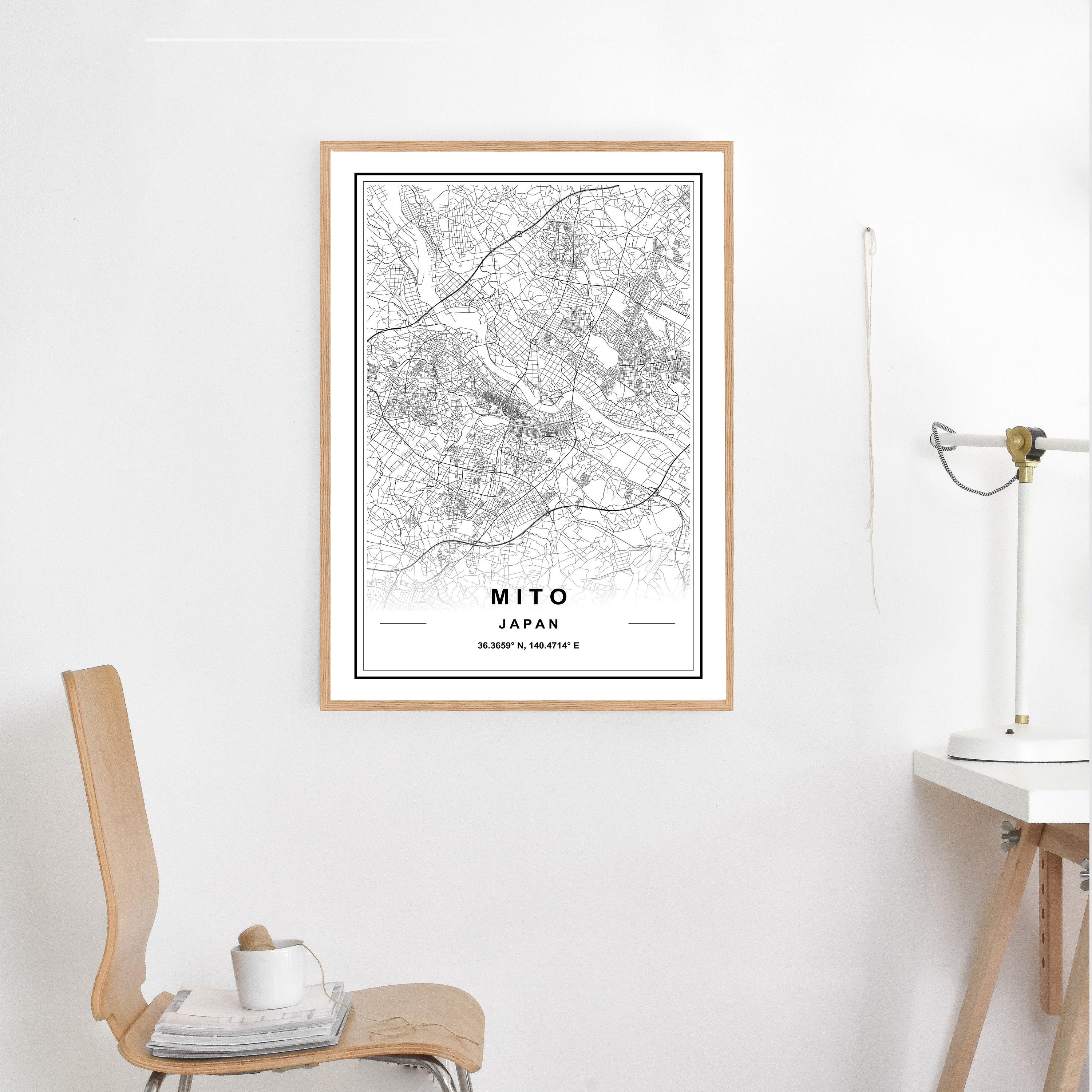 MITO MAP PRINT High Res Map Map of Mito Mito City Map Mito - Etsy