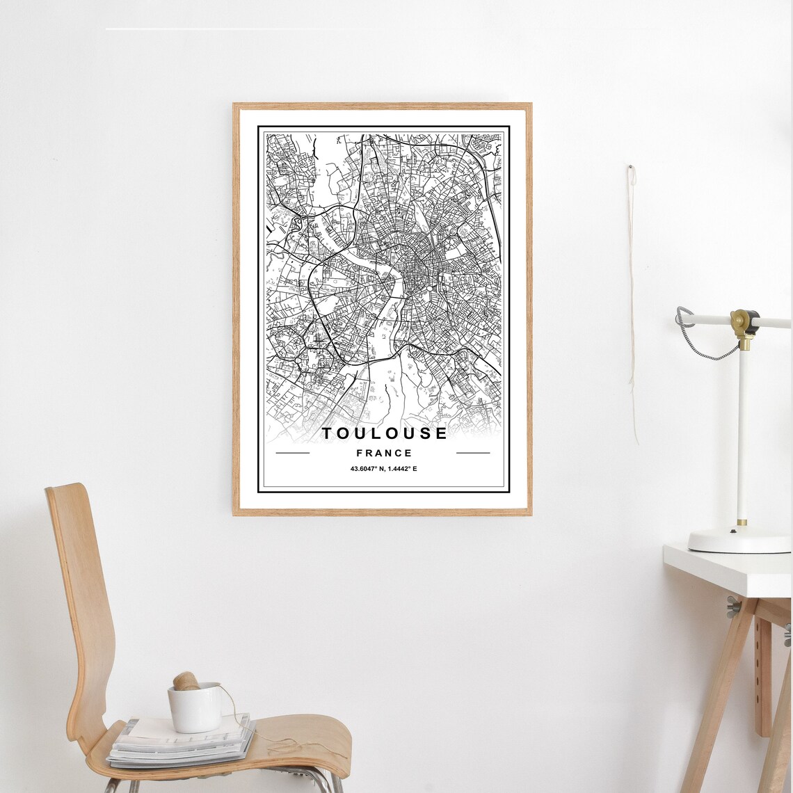 TOULOUSE MAP PRINT High Res Map Map of Toulouse Toulouse - Etsy