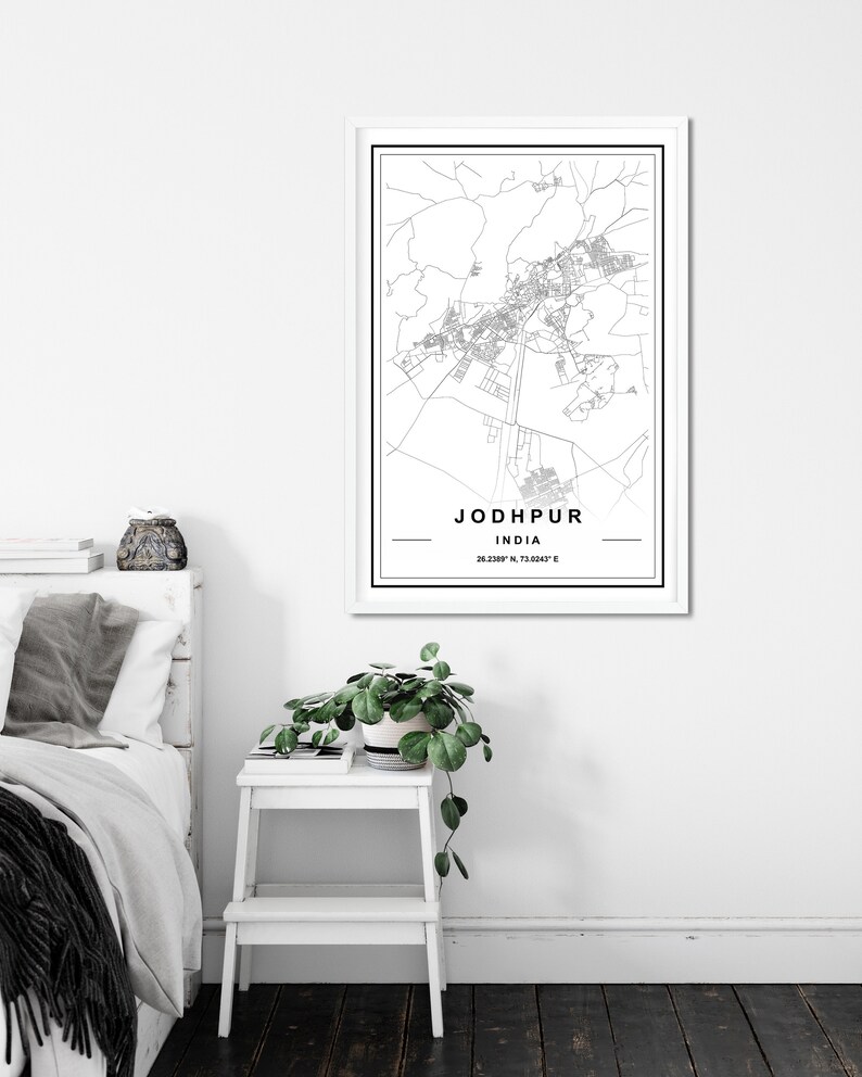 JODHPUR MAP PRINT, High Res Map, Map of Jodhpur, Jodhpur Map, Jodhpur ...