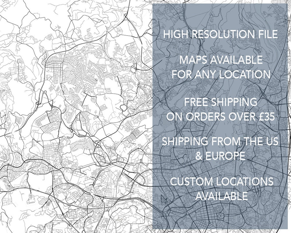 GIESSEN MAP PRINT High Res Map Map of Giessen Giessen - Etsy