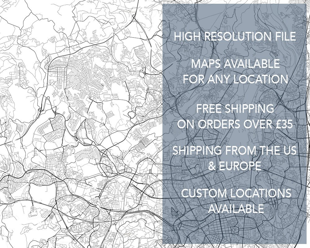 GIESSEN MAP PRINT High Res Map Map of Giessen Giessen - Etsy