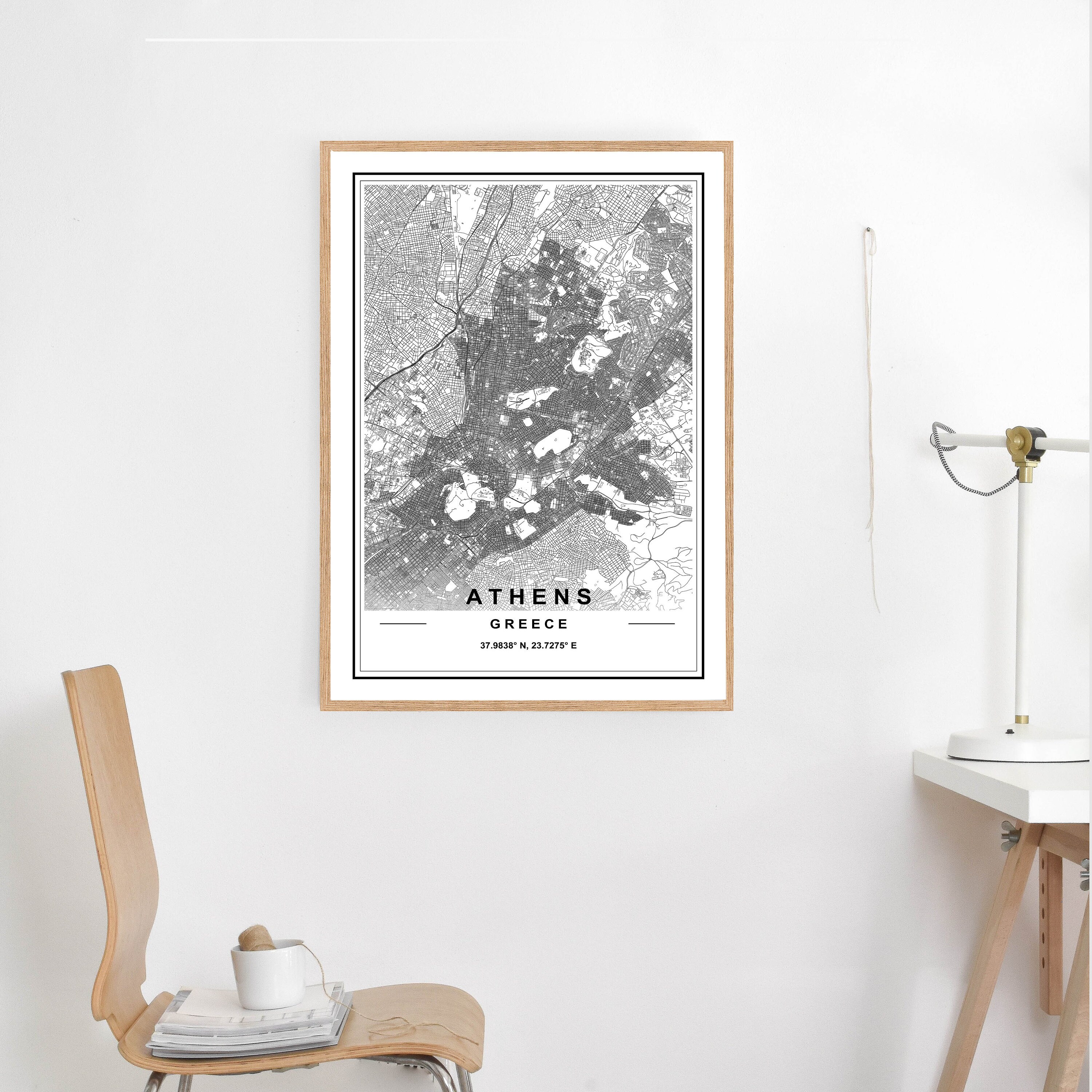 ATHENS MAP PRINT High Res Map Map of Athens Athens City - Etsy