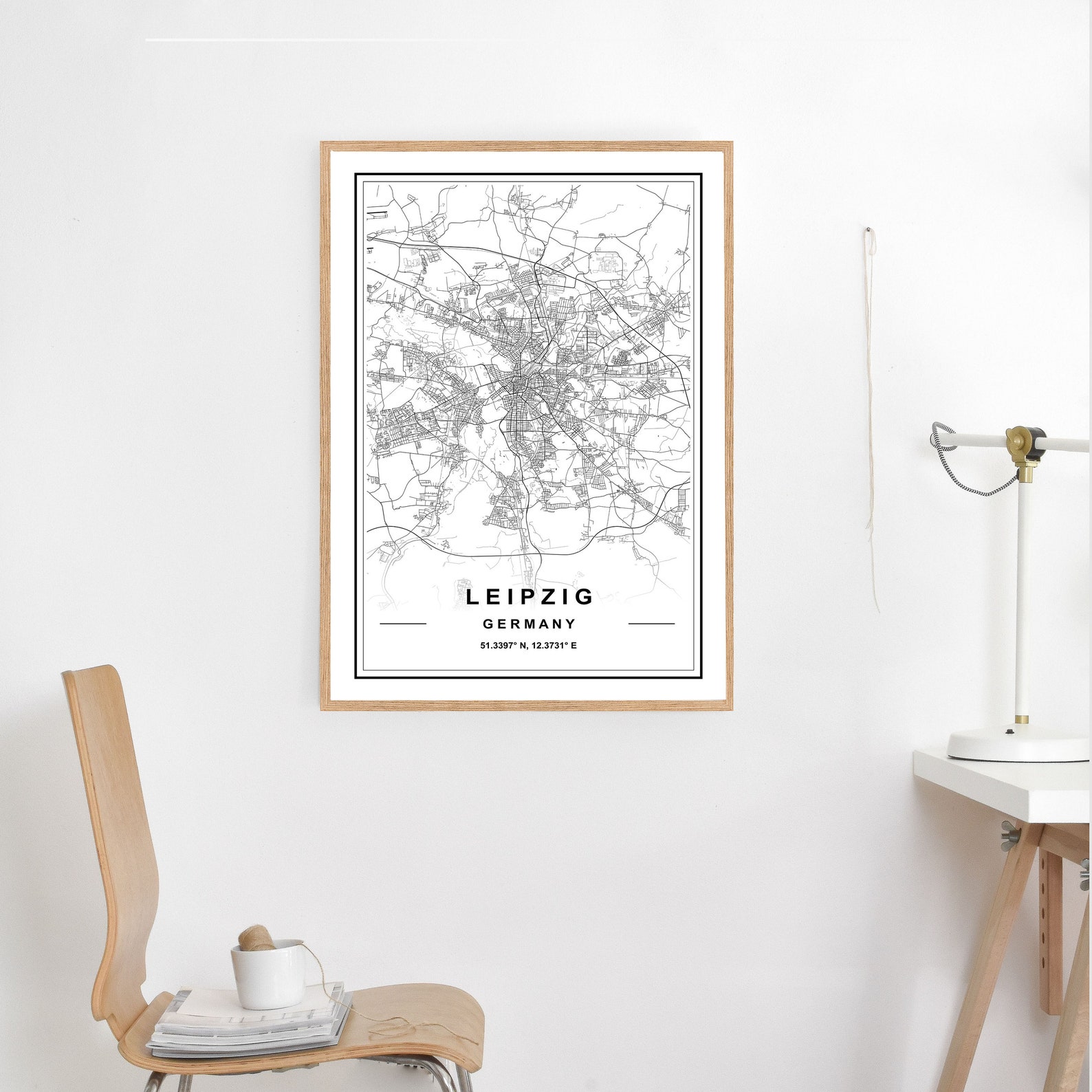 LEIPZIG MAP PRINT High Res Map Map of Leipzig Leipzig - Etsy