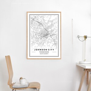 JOHNSON CITY MAP, High Res Map, Map of Johnson City, Johnson City Map ...