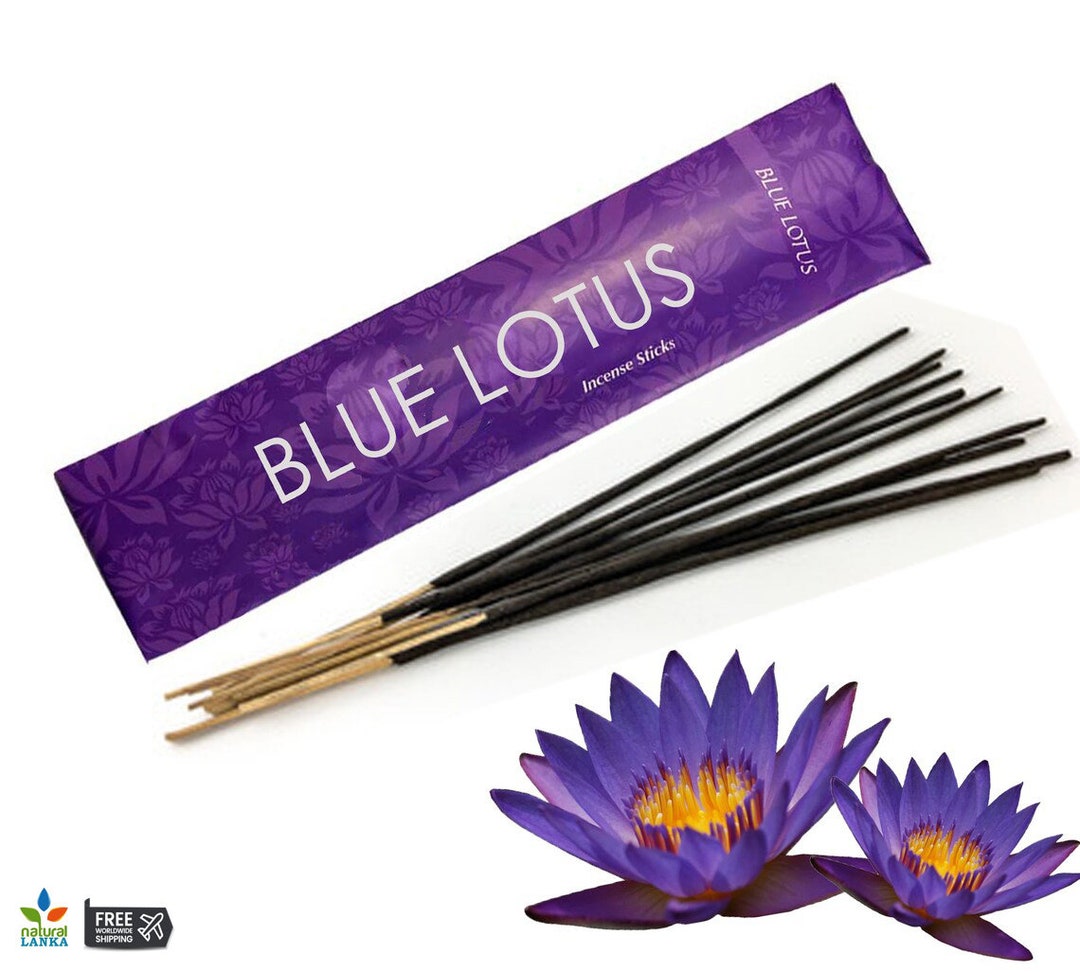 Organic Blue Lotus Incense Sticks Temple Grade Handcrafted Meditation ...