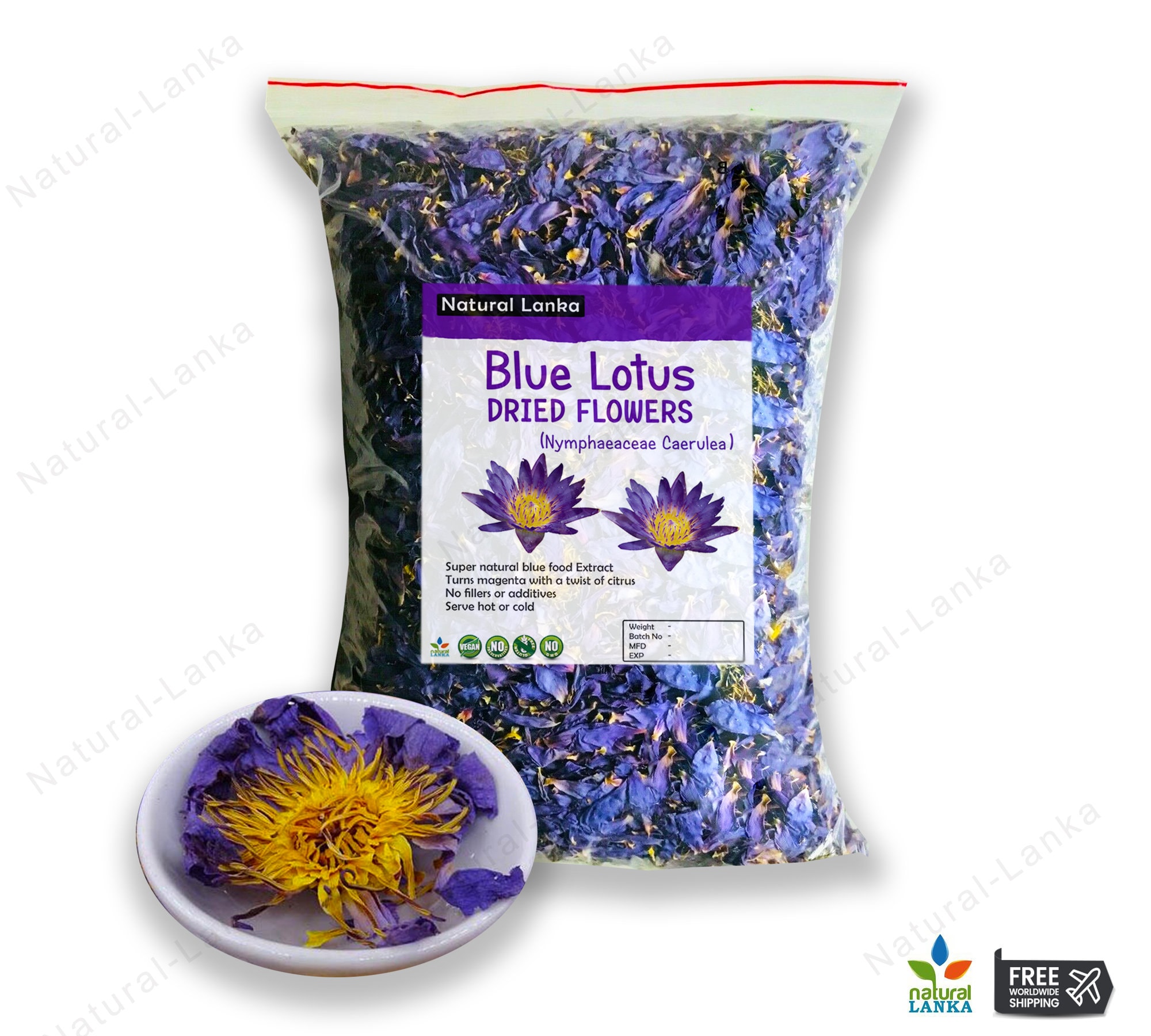 Crushed Egyptian Blue Lotus Flowers 100% Organic Nymphaea - Etsy Australia