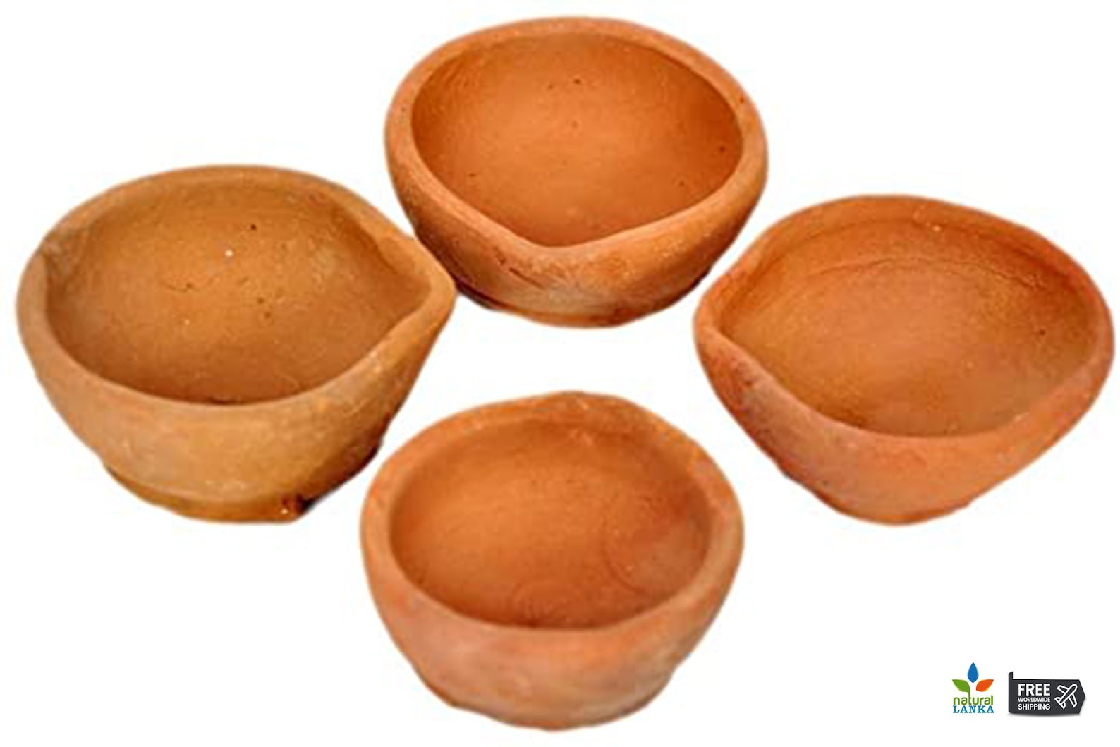 Clay Oil Lamps for Home, Room Décor Oil Lamp Handmade Round Decorated ...