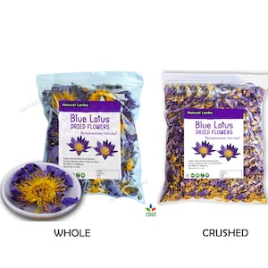100% Premium & Organic Blue Lotus Flowers | Dried Egyptian Nymphaea ...
