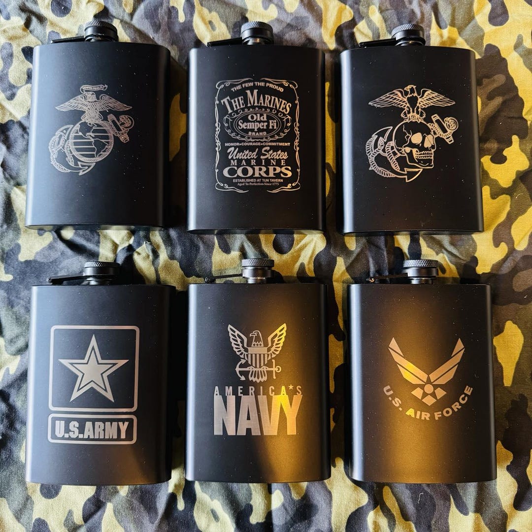 Laser Engraved Flasks, Military, Patriotic, Funny, Small Gift - Etsy