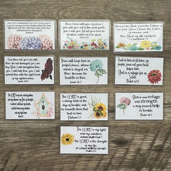 Kjv Scripture Cards - Etsy