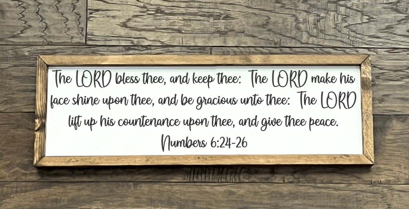 The Blessing Scripture Wall Art, Numbers 6:24-26 Sign, the Lord Bless ...