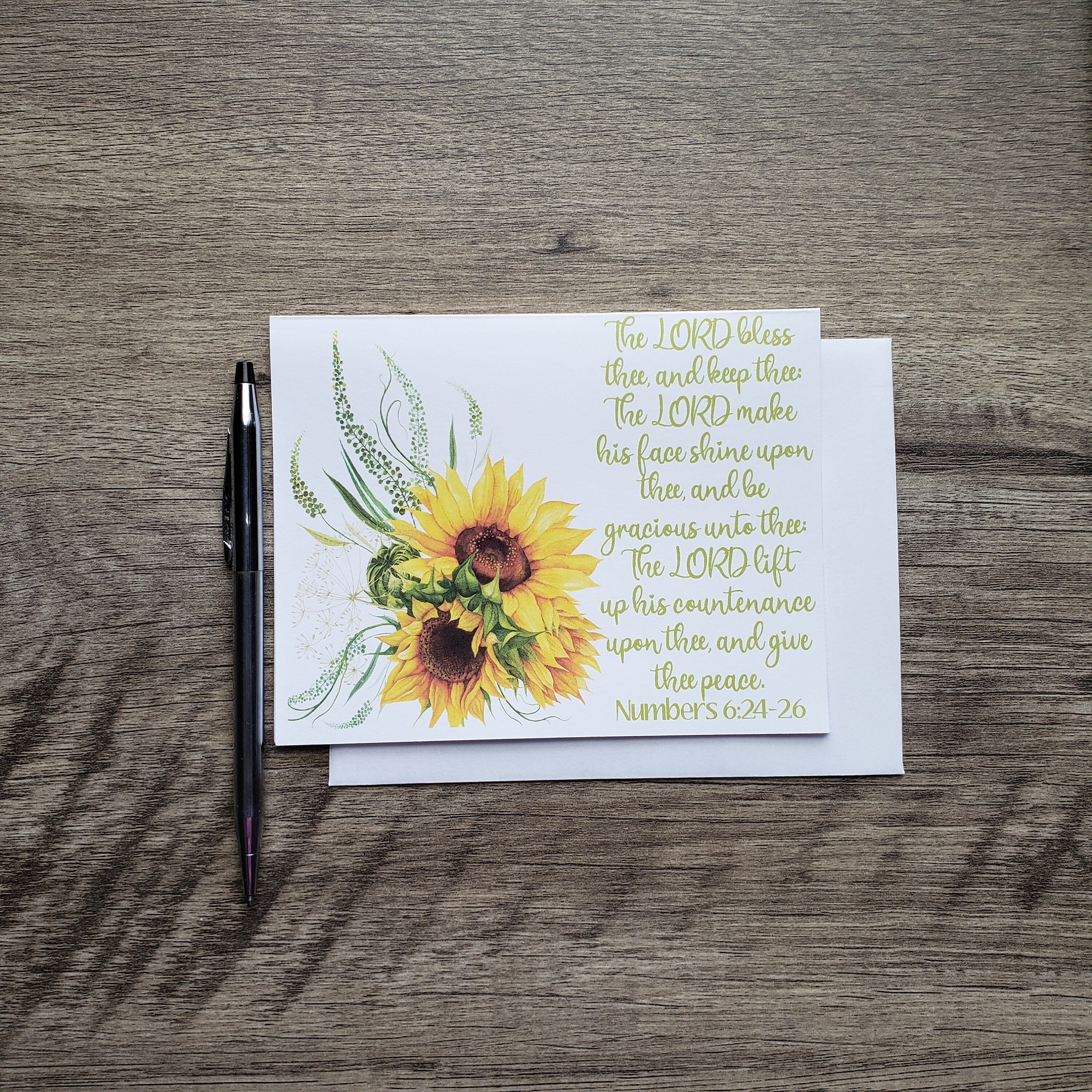 The Blessing Greeting Cards, the Lord Bless You and Keep You Greeting ...