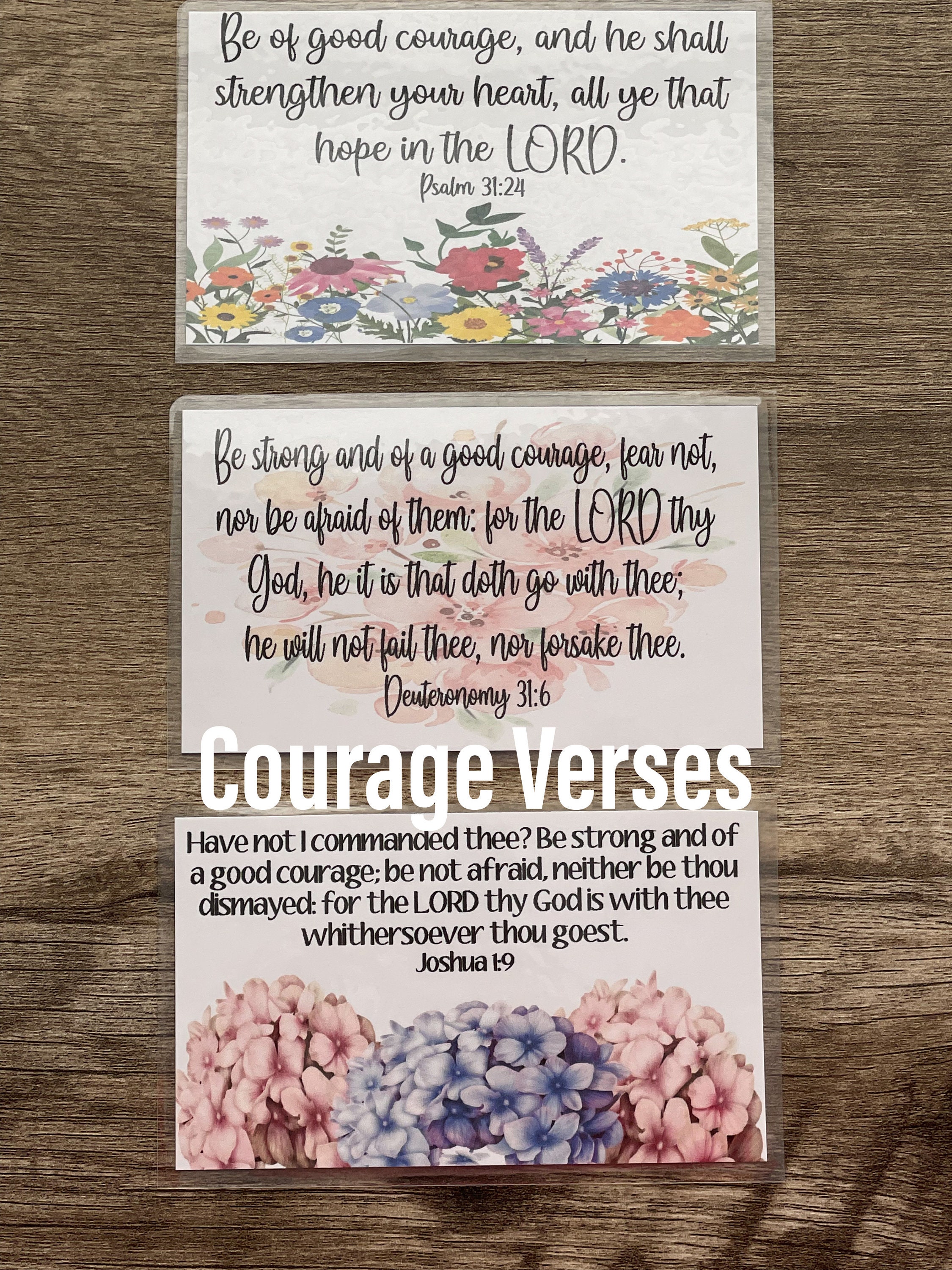 Scripture Cards, 15 Bible Verse Cards, Laminated Bible Memory Cards 3x5 ...
