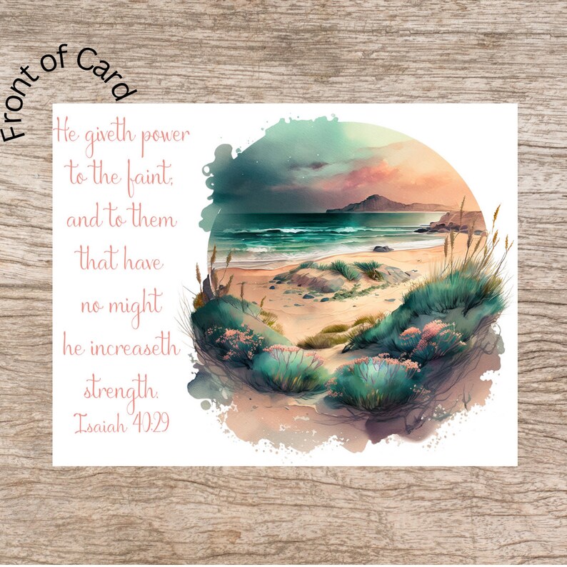 Set of 8 Bible Verse Scripture Greeting Cards, Trust in the Lord ...
